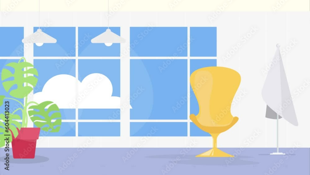 Stockvideo 2D Animation explainer video premade in 4K with buildings ...