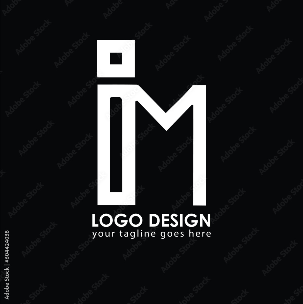 IM IM Logo Design, Creative Minimal Letter IM IM Monogram Stock Vector ...