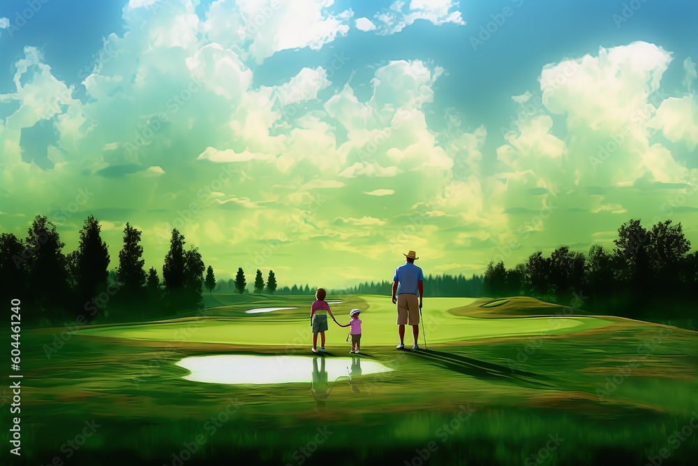 Father's Day illustration and pictures designed to depict father love ...