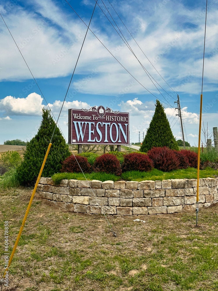 Welcome to Historic Weston Sign Stock Photo | Adobe Stock