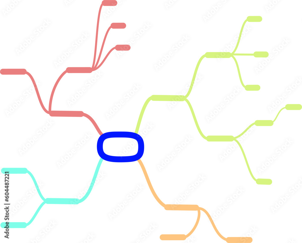 Infographic illustration. Vector abstract mind map. Color simple line ...