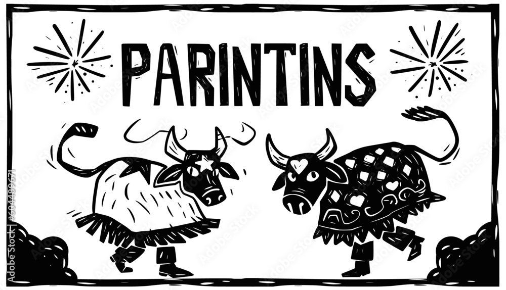 Vetor de Bumba meu boi, festival of Parintins, traditional festival of ...