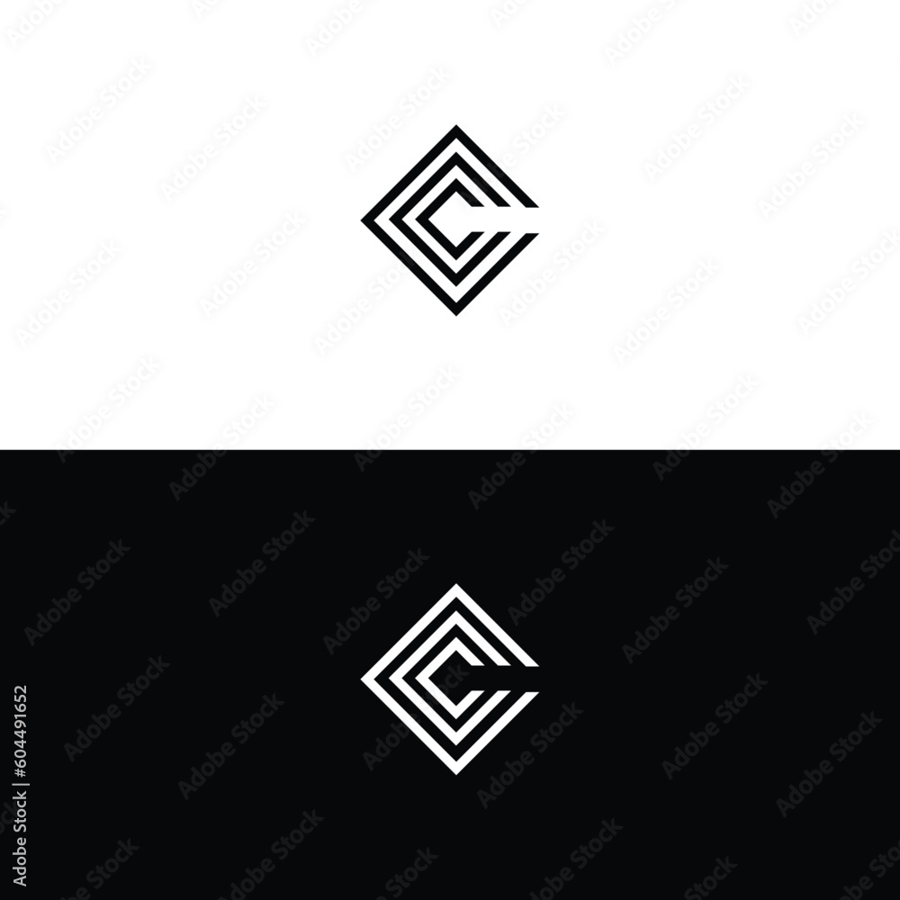 Professional Innovative Initial C logo and CCCC logo. Letter C CCC LOGO Minimal elegant Monogram ...
