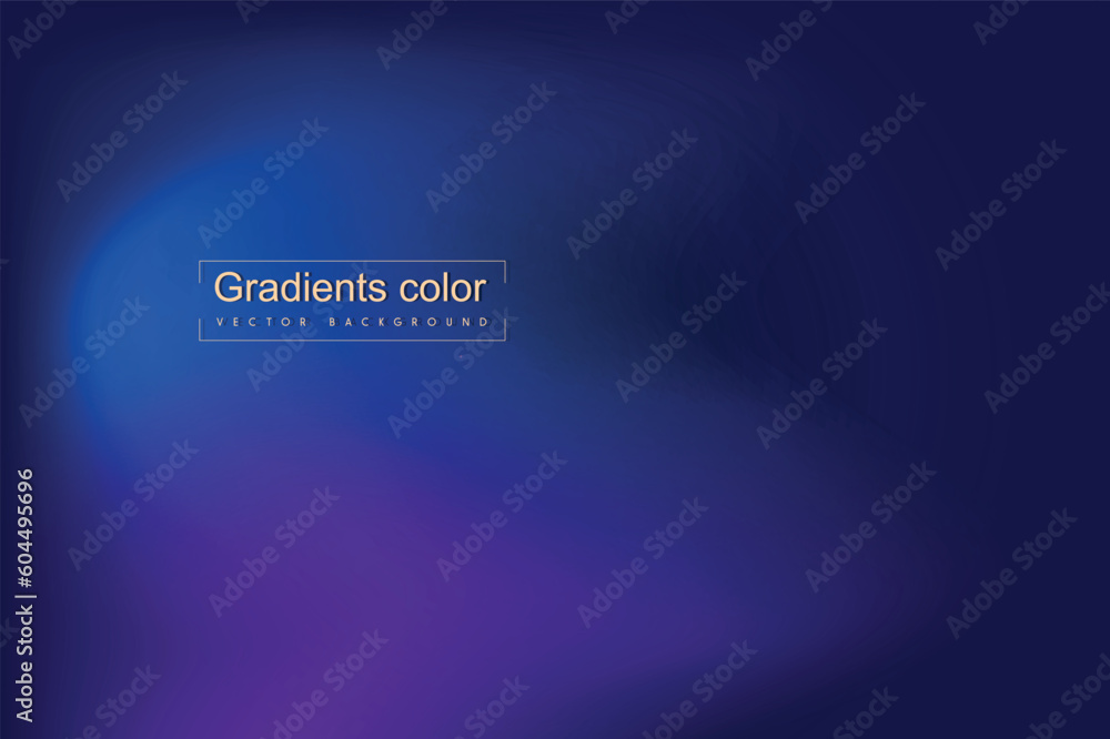 Dark blue gradient smooth abstract background. Vector horizontal ...