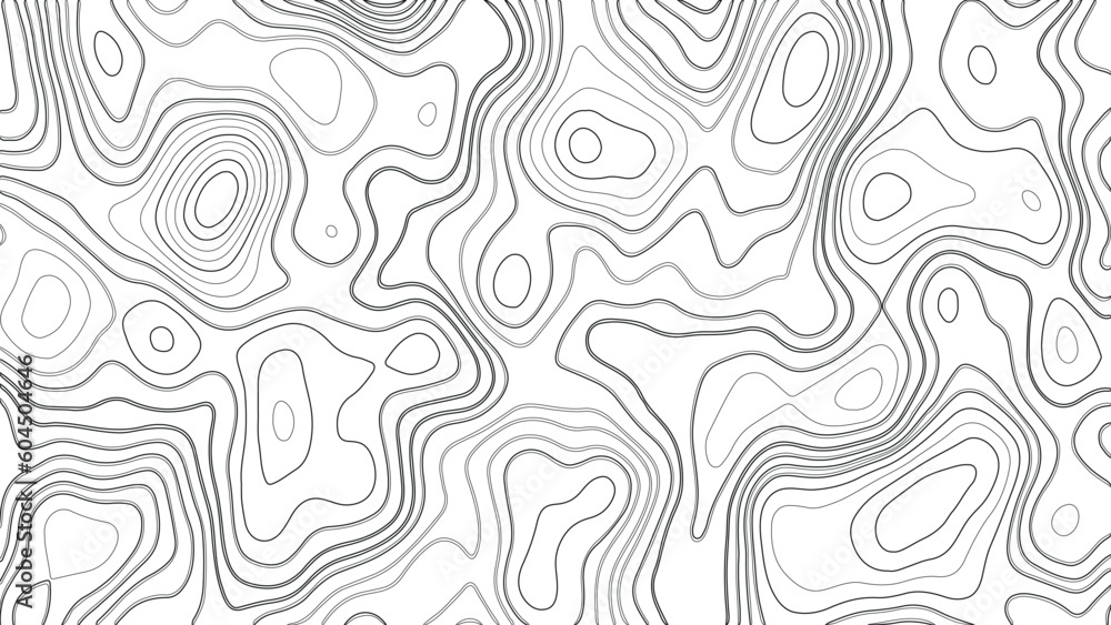 Topographic line contour map background. Elevation graphic contour ...