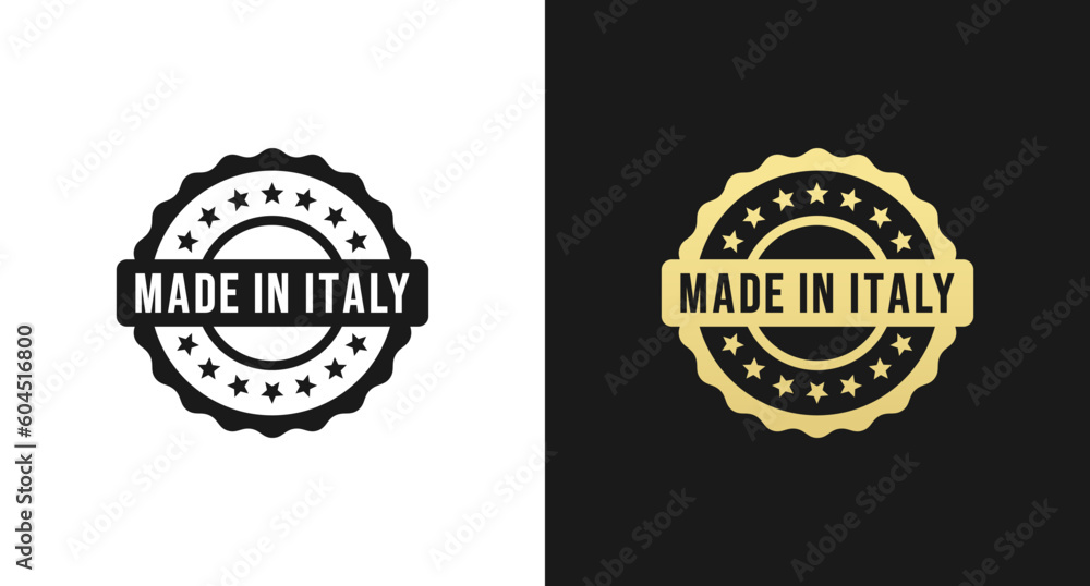 Made in Italy Label or Made in Italy Stamp Vector Isolated in Flat ...