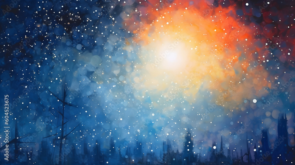 Digital technology sci-fi universe mechanical planet poster horizontal ...