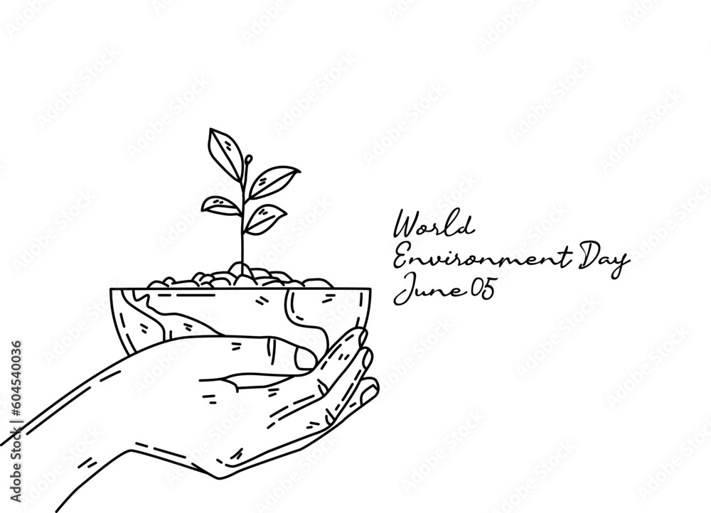 line art of world environment day good for world environment day ...