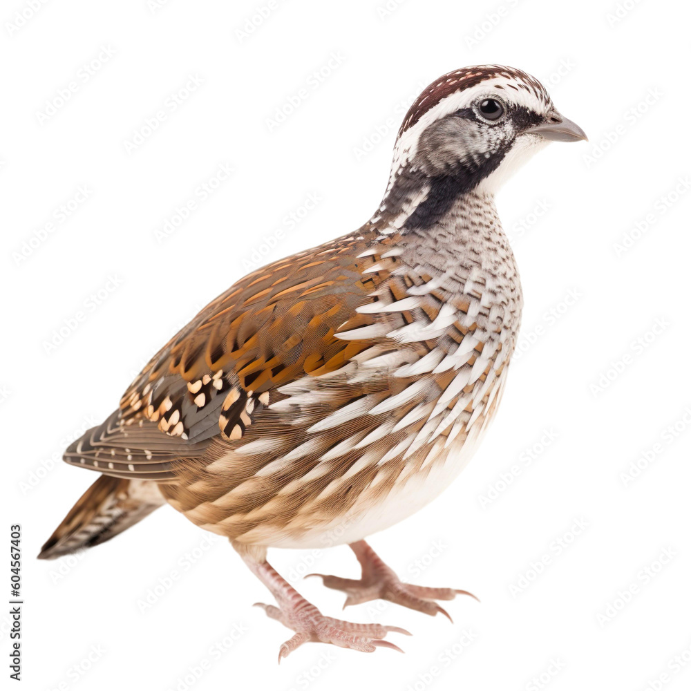 Bobwhite Quail bird isolated on a transparent background, Generative ai ...