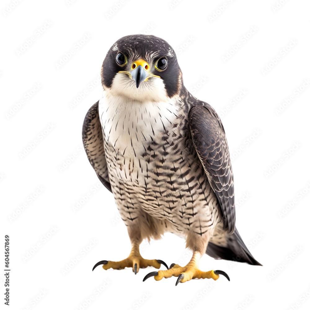 Peregrine Falcon bird isolated on a transparent background, Generative ...