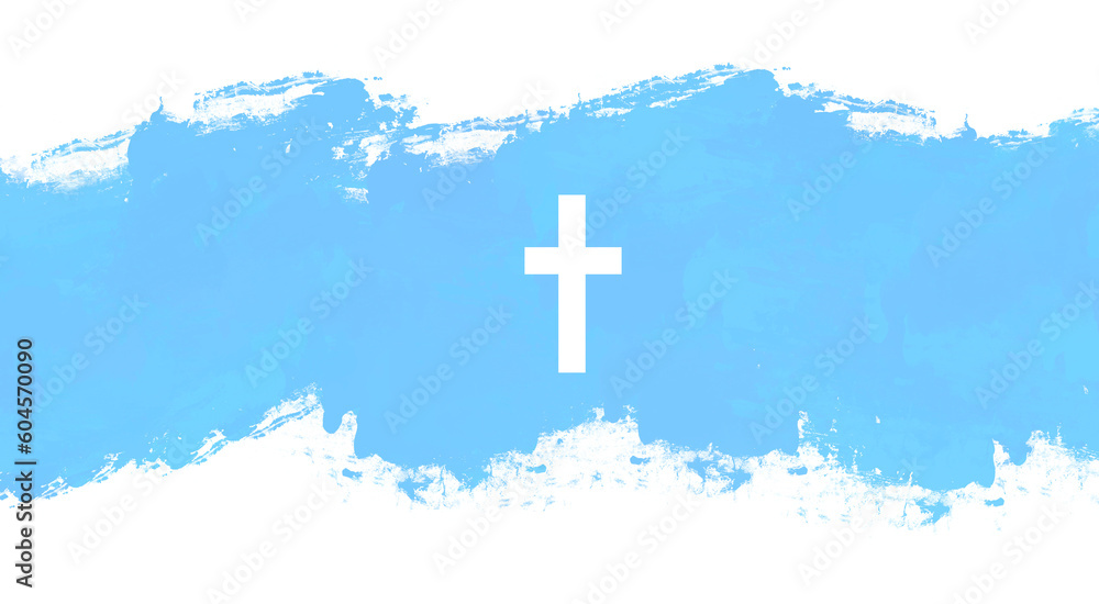 cross on blue background, cross on the sky, Watercolor png Easter cross ...