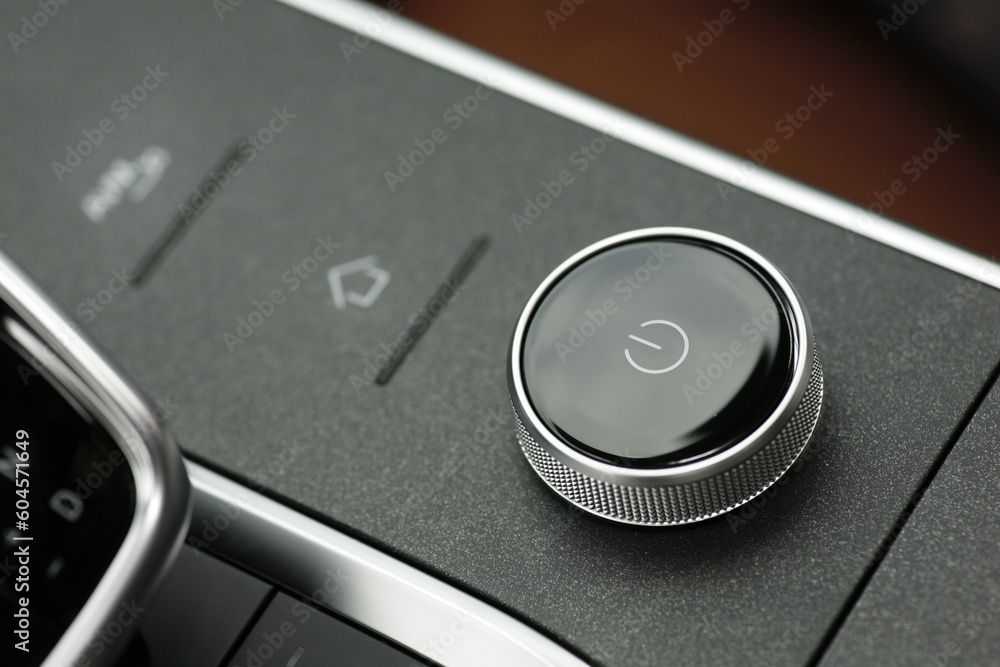 Foto de Settings control dial. Premium luxury SUV elements. Car air ...