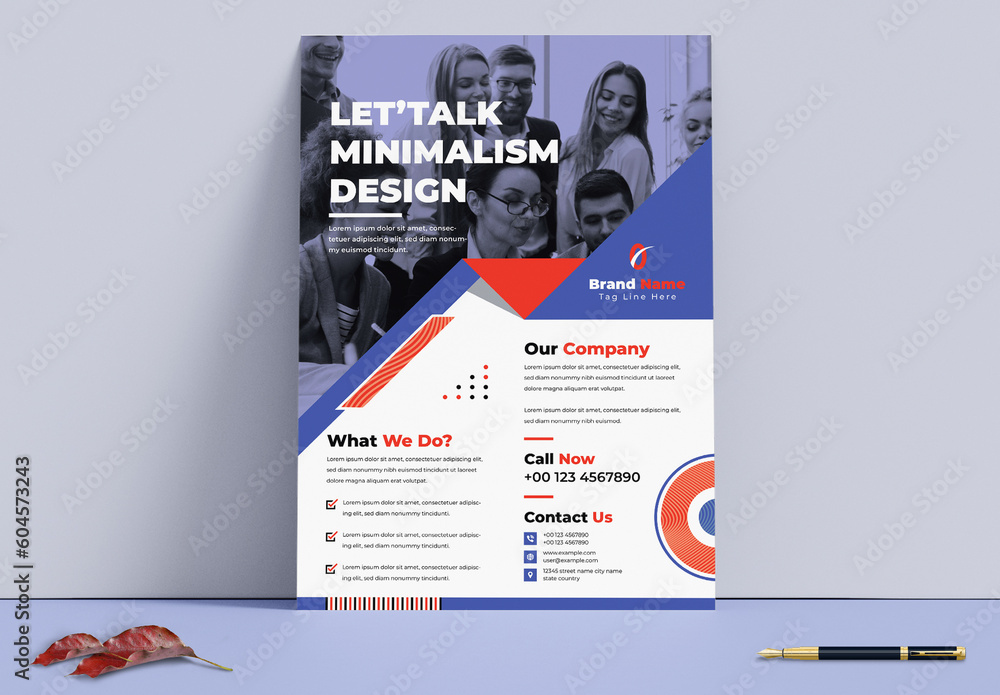 Let'Talk Minimalism Flyer Design Stock Template | Adobe Stock