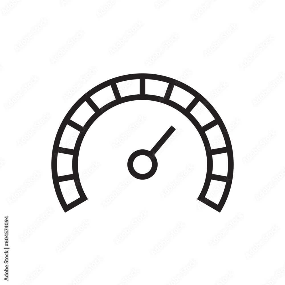 Vector meter flat icon. Gauge vector icon. Speedometer measurement sign ...