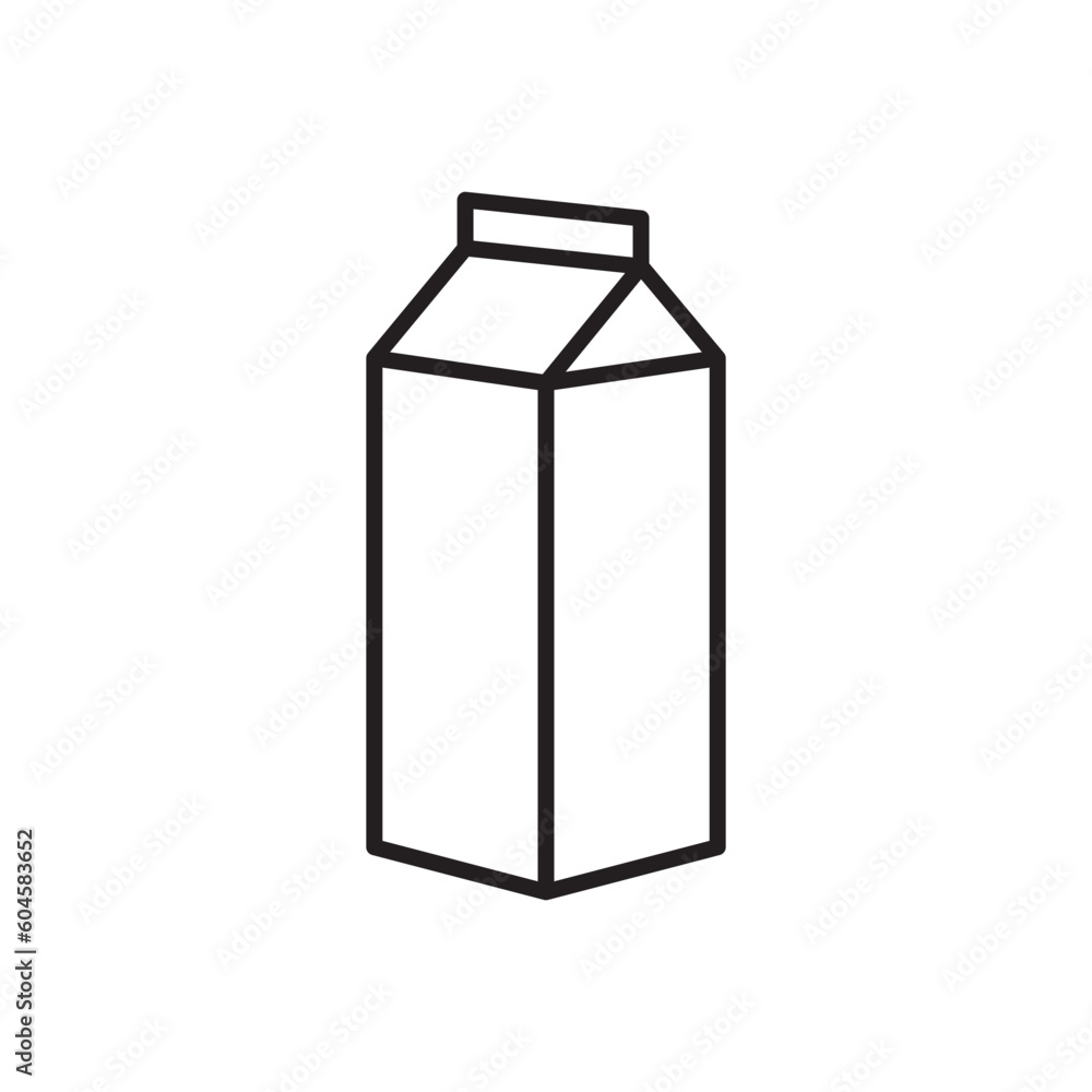 Milk product package flat sign design. Milk package vector icon. Milk ...