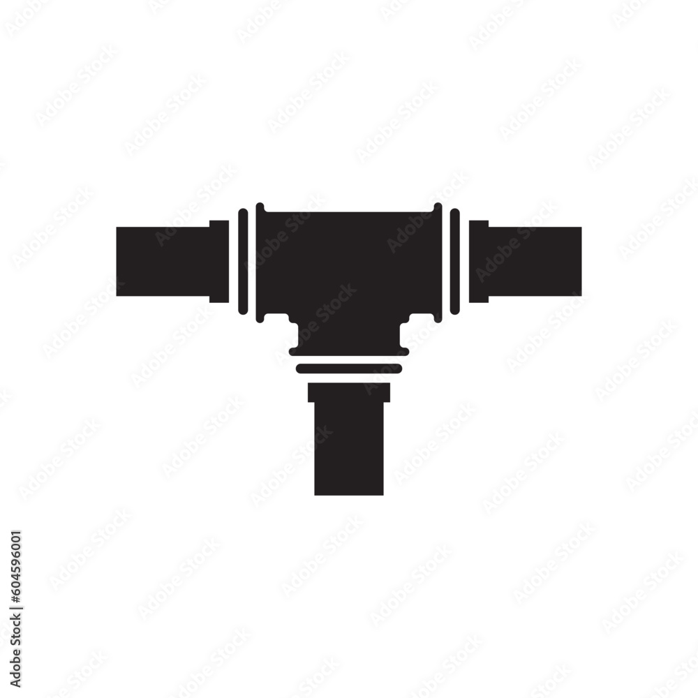 Gas pipeline vector icon. Tube flat sign design. Piping icon. Pipeline ...