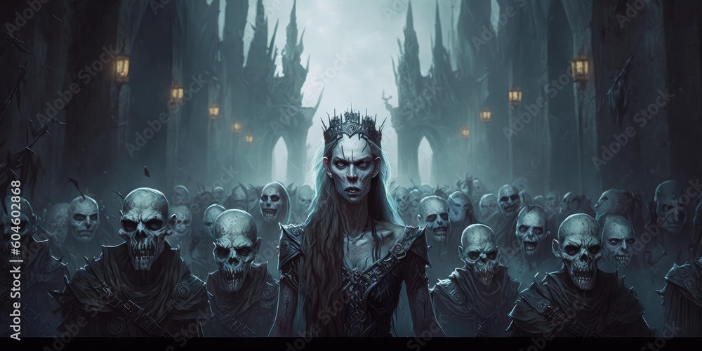 An army of undead apocalypse horror monster dark theme fantasy ...
