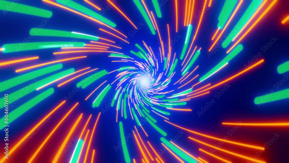 Seamless Loop Abstract Light Streaks Effect Animation Twisted Light