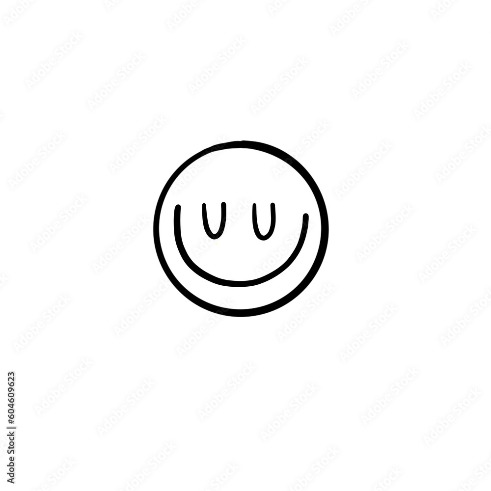 smile, happy, lined design, 60s, clip art, love, element, face ...