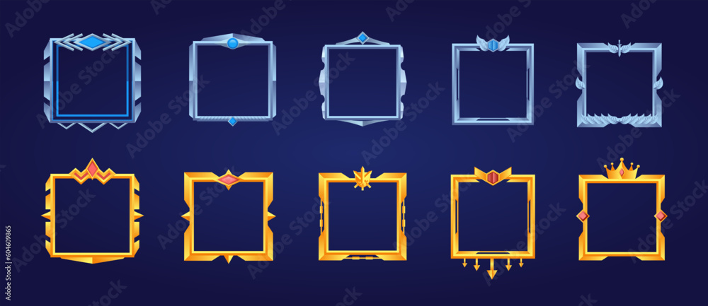 the avatar bundle is silver and gold in color with different ...