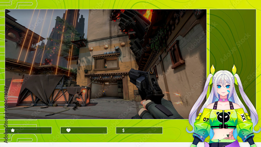 VTuber Stream Overlay Intermission Stock Illustration | Adobe Stock