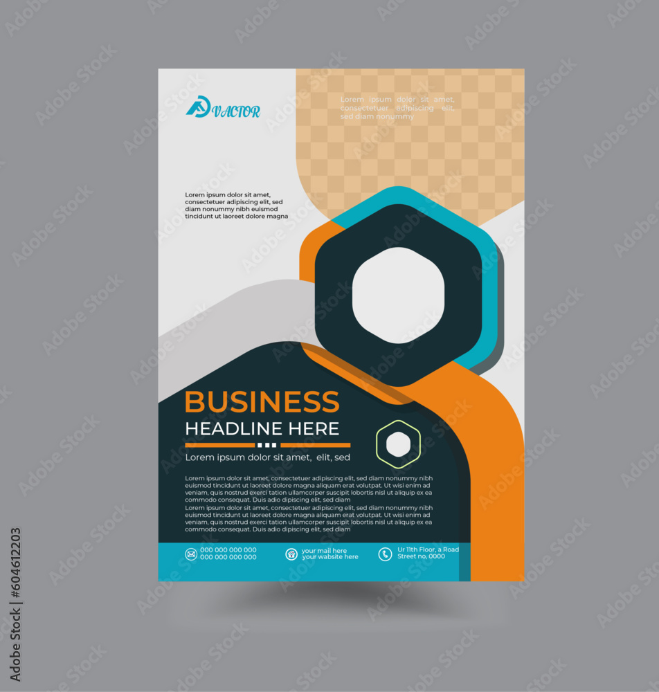 poster flyer pamphlet brochure cover design layout space for photo ...