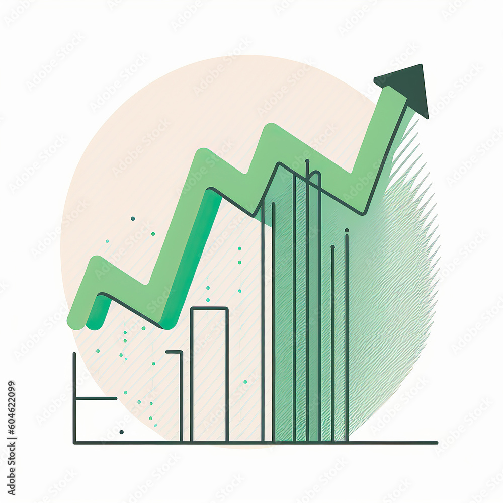 Screen with stock market index charts and diagrams. ai generative Stock ...