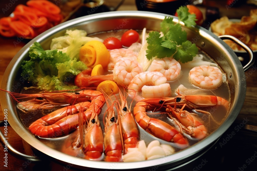 Generative AI Chinese hot pot also known as a steamboat is a dish Food ...
