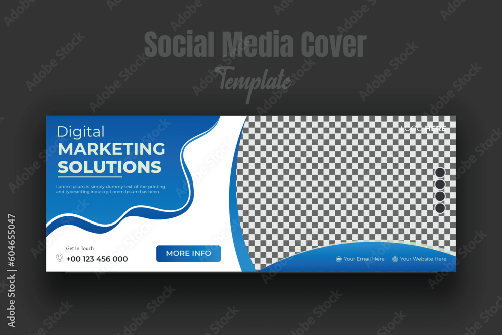 Vetor de Professional business timeline cover page or web ad banner ...