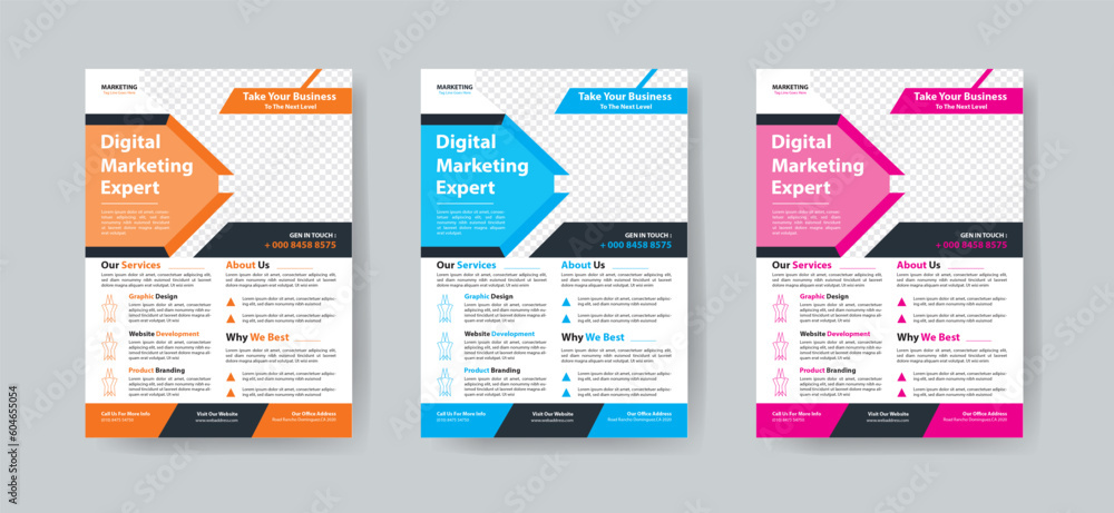 Creative professional a4 flyer, flyer template layout design, business ...