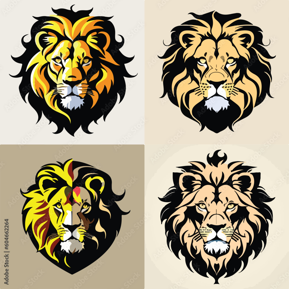 artwork lion logo creative vector illustration business logo art Stock ...