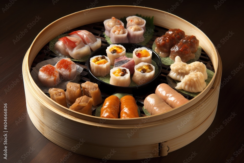 Generative AI Dim sum or dinxin is one of the most popular Cantonese ...