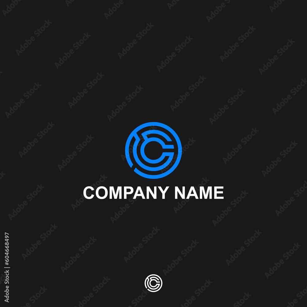 Monogram logo letter C, CC or CCC modern company c, letter, icon, cc ...