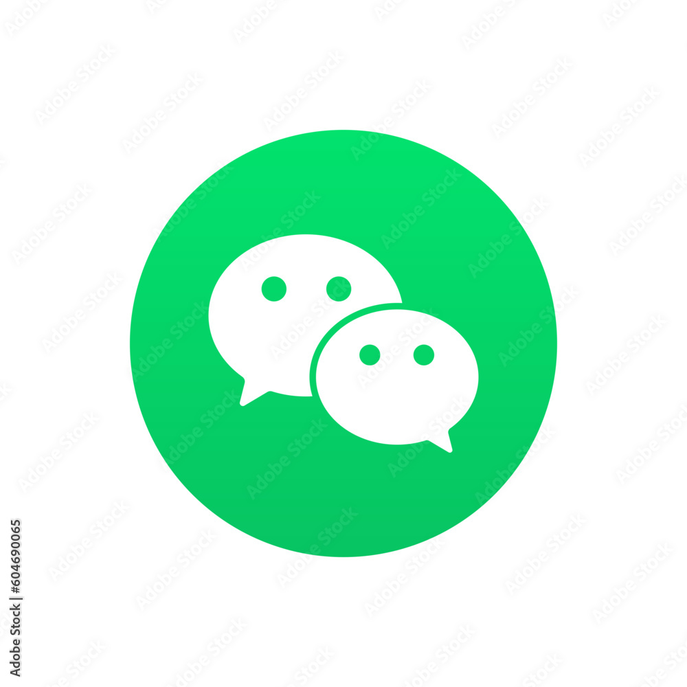 wechat logo. wechat icon , social media icons. social media and social ...