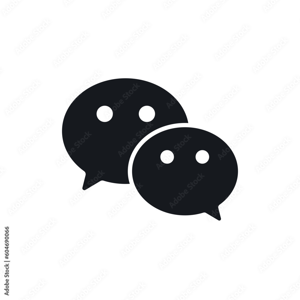 wechat logo. wechat icon , social media icons. social media and social ...