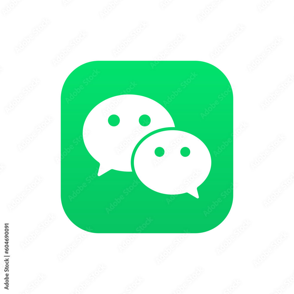 wechat logo. wechat icon , social media icons. social media and social ...