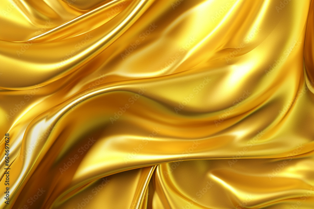Liquid Golden Background Exuding The Opulent Texture Of Silk Ai Generated Stock Illustration