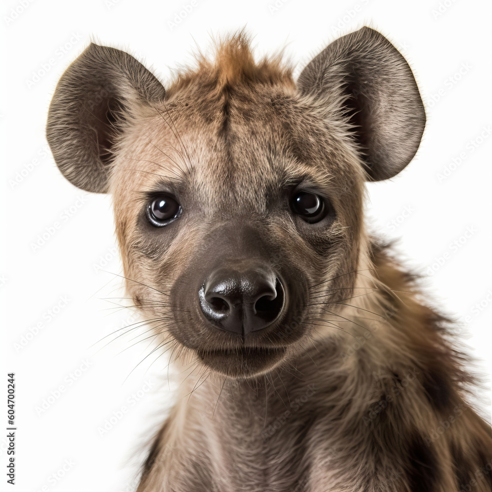 hyena face shot isolated on transparent background cutout Stock Photo ...