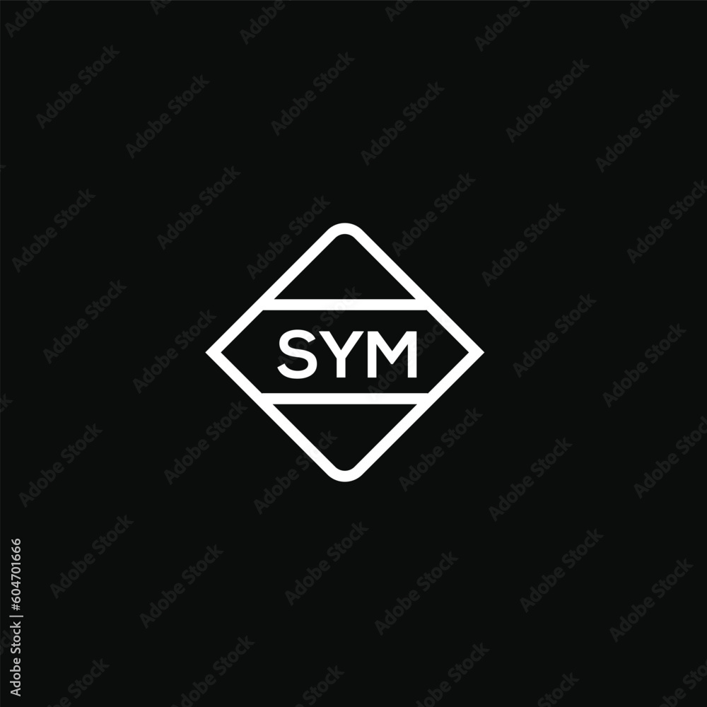 SYM letter design for logo and icon.SYM monogram logo.vector ...