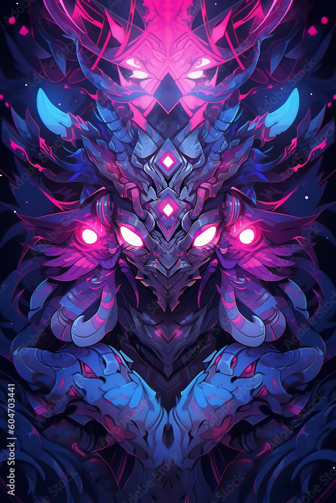 Cyberpunk God Brahma AI Generated Stock Illustration | Adobe Stock