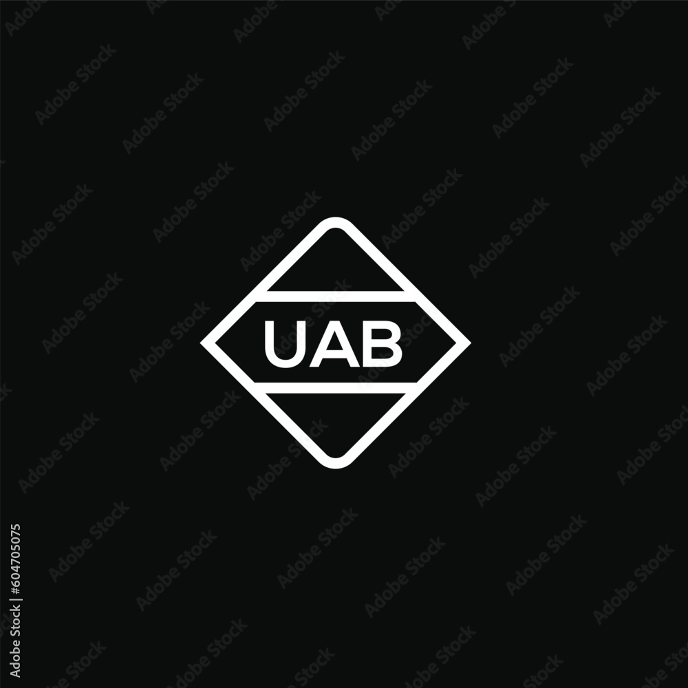 UAB letter design for logo and icon.UAB monogram logo.vector ...
