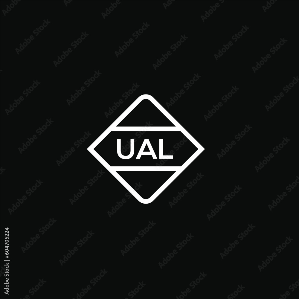 UAL letter design for logo and icon.UAL monogram logo.vector ...