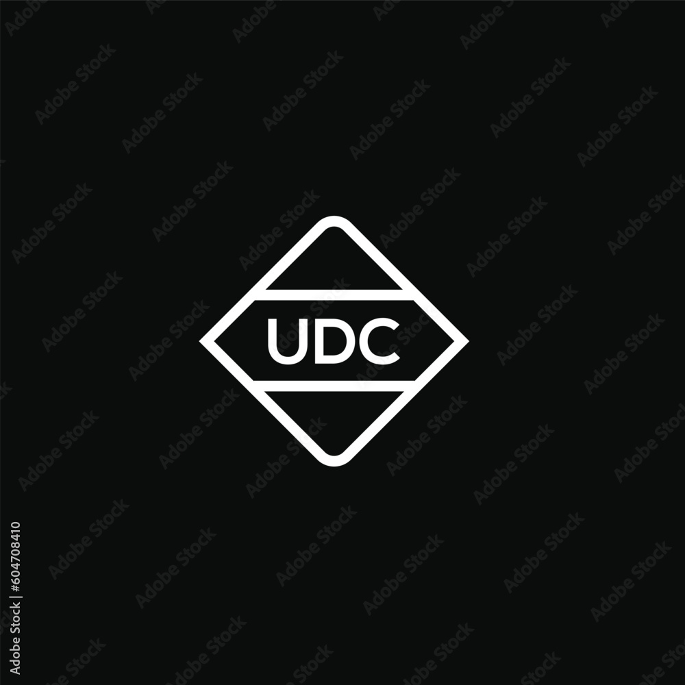 UDC letter design for logo and icon.UDC monogram logo.vector ...