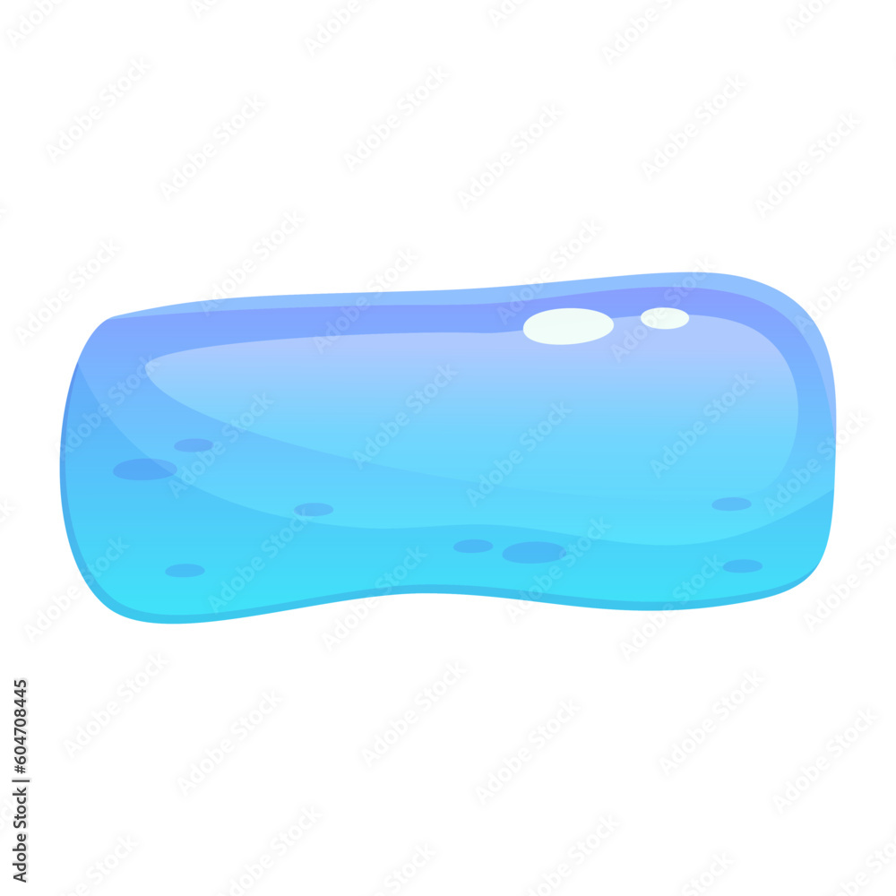 Game water Button UI. Aqua Blue Button kit element. Vector Cartoon ...