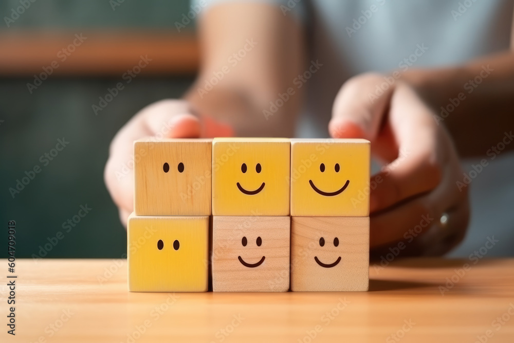 Customer service and Satisfaction concept ,Business people show a ...