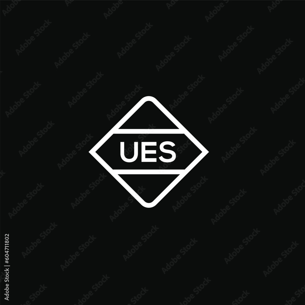 UES letter design for logo and icon.UES monogram logo.vector ...