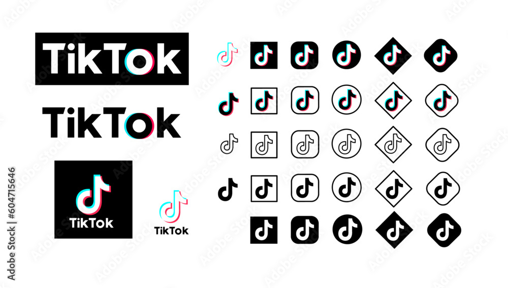 Tik Tok vector icon. Tik Tok vector logo. Tik Tok editorial. Tik Tok ...