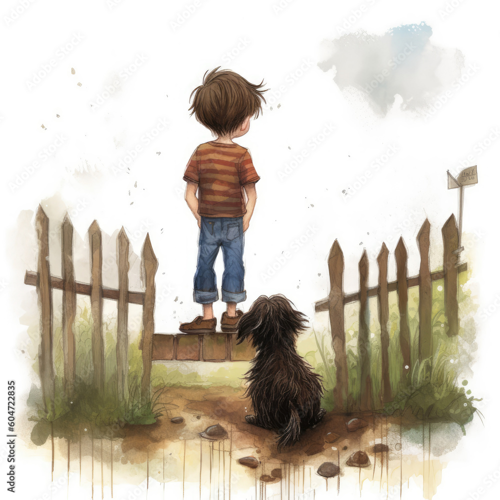 Cartoon Illustration of a Boy covered in mud Stock Illustration | Adobe ...