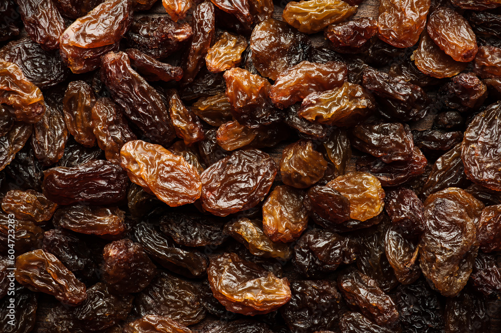 raisin top view. Close up dried fruit. Stock Photo | Adobe Stock