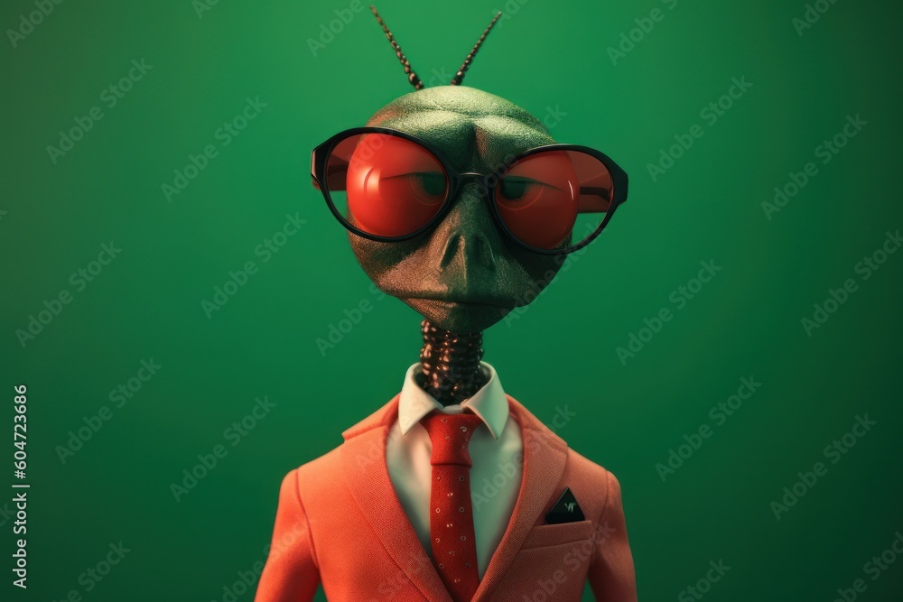 Anthropomorphic ant dressed in a suit like a businessman. Business ...